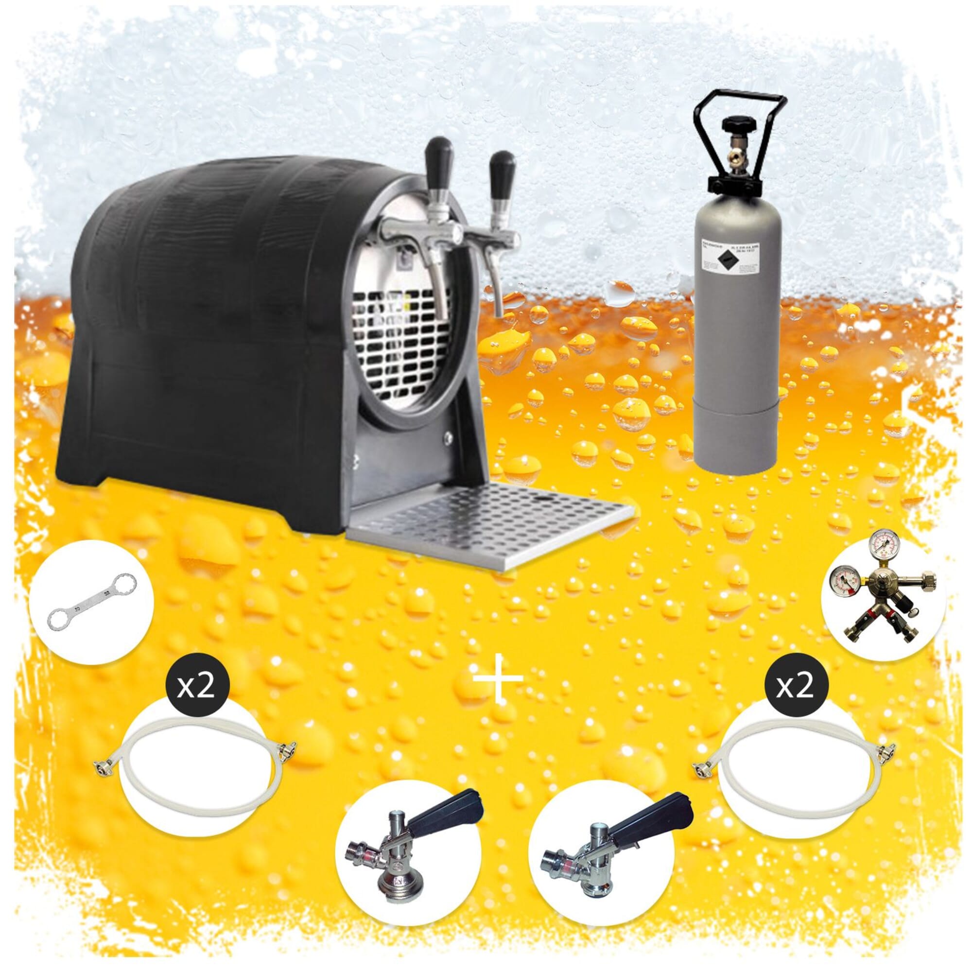Bundle Complete Set Party KEG 2 Lines 60 Litres h Beer Dispenser bundle-complete-set-party-keg-2-lines-60-litres-h-beer-dispenser