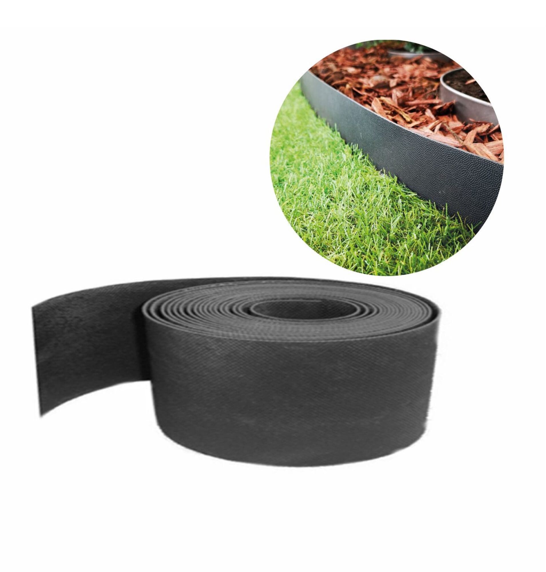Bundle 5 Pack Plastic Flexible Lawn Edging 10cm High 30m Long