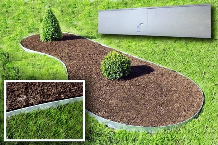[Bundel] Borderrand metaal 13,5cm x 120cm één kleur | Gazonrand ...